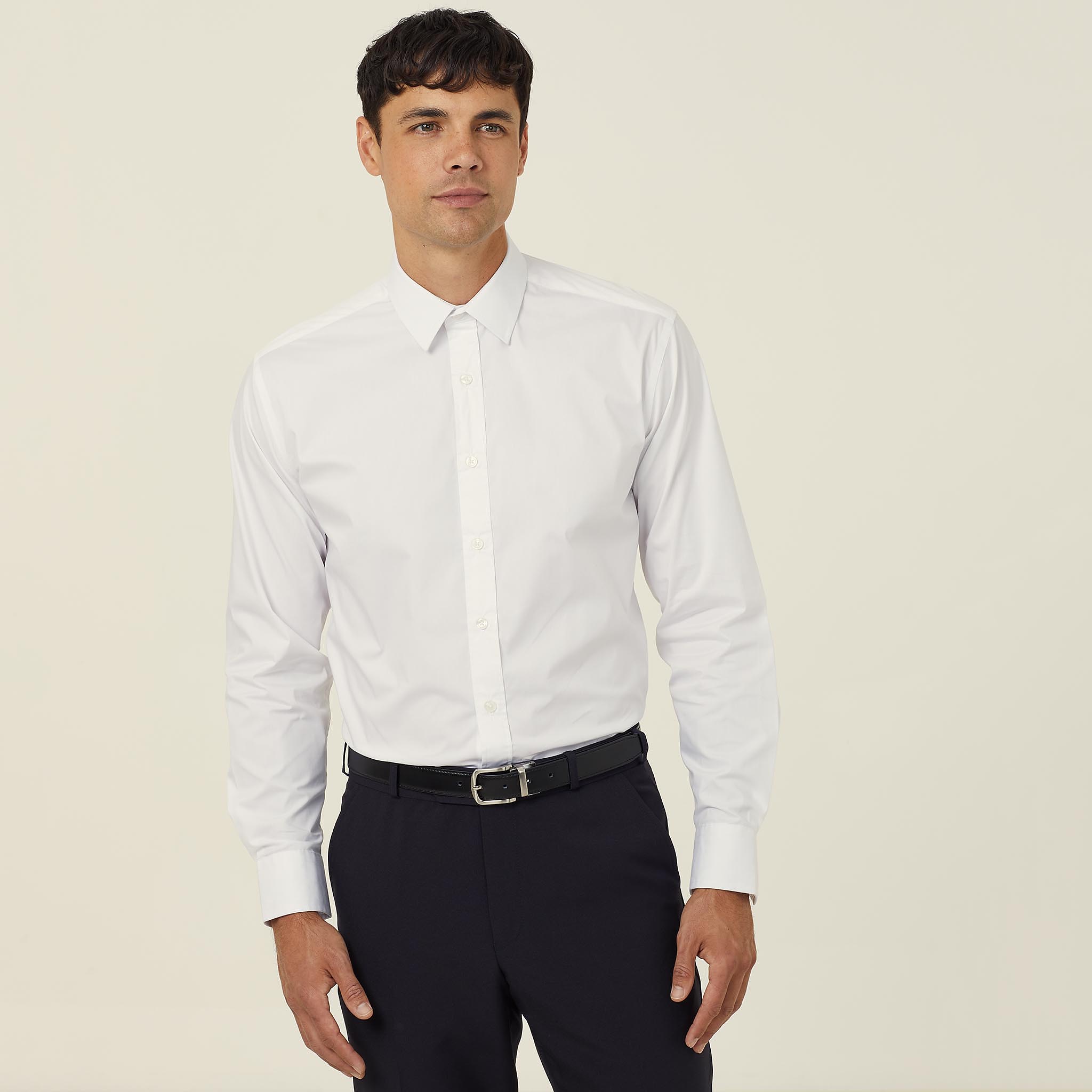 Avignon Stretch Long Sleeve Shirt, white | NNT Uniforms
