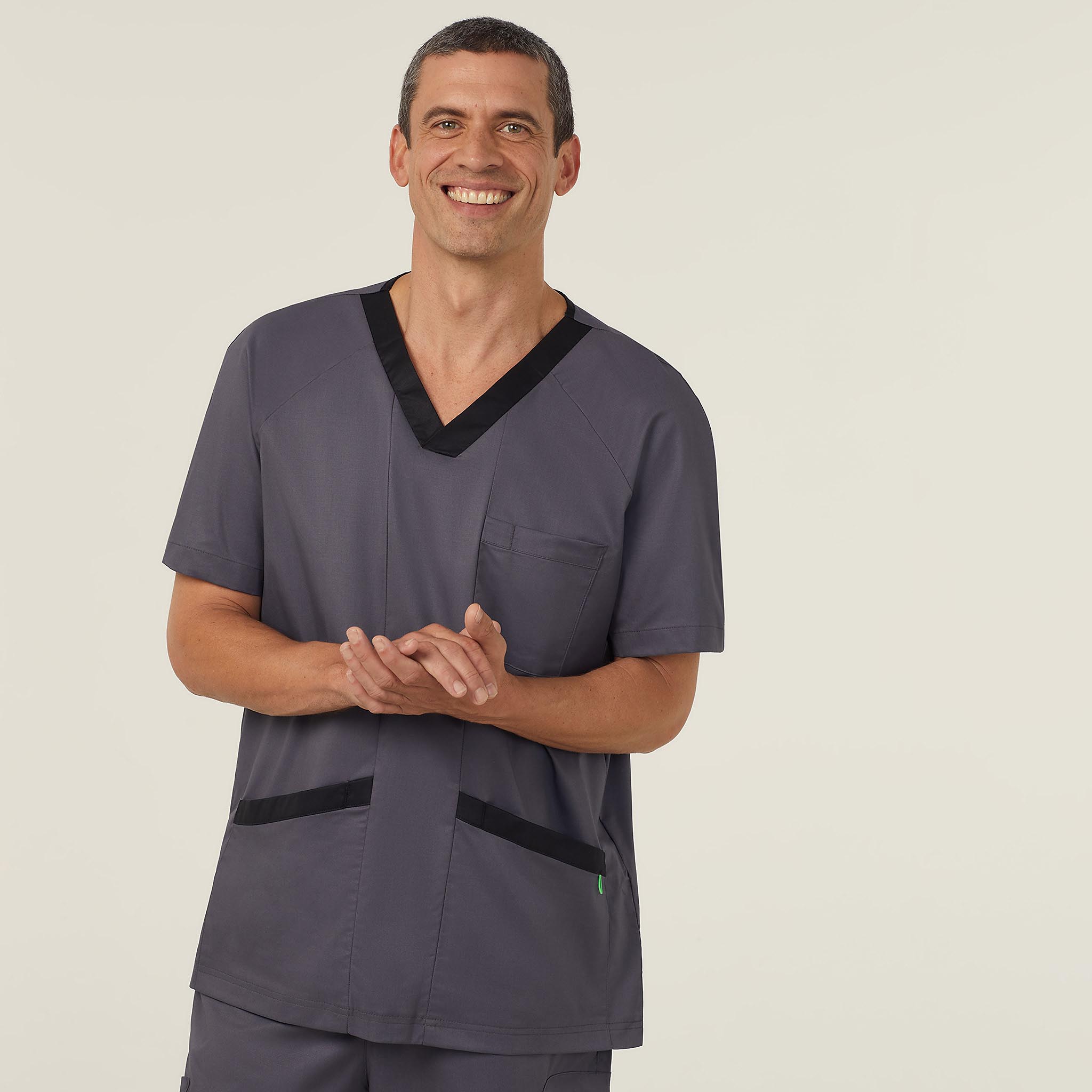 Koller V-Neck Scrub Top, grey | NNT Uniforms
