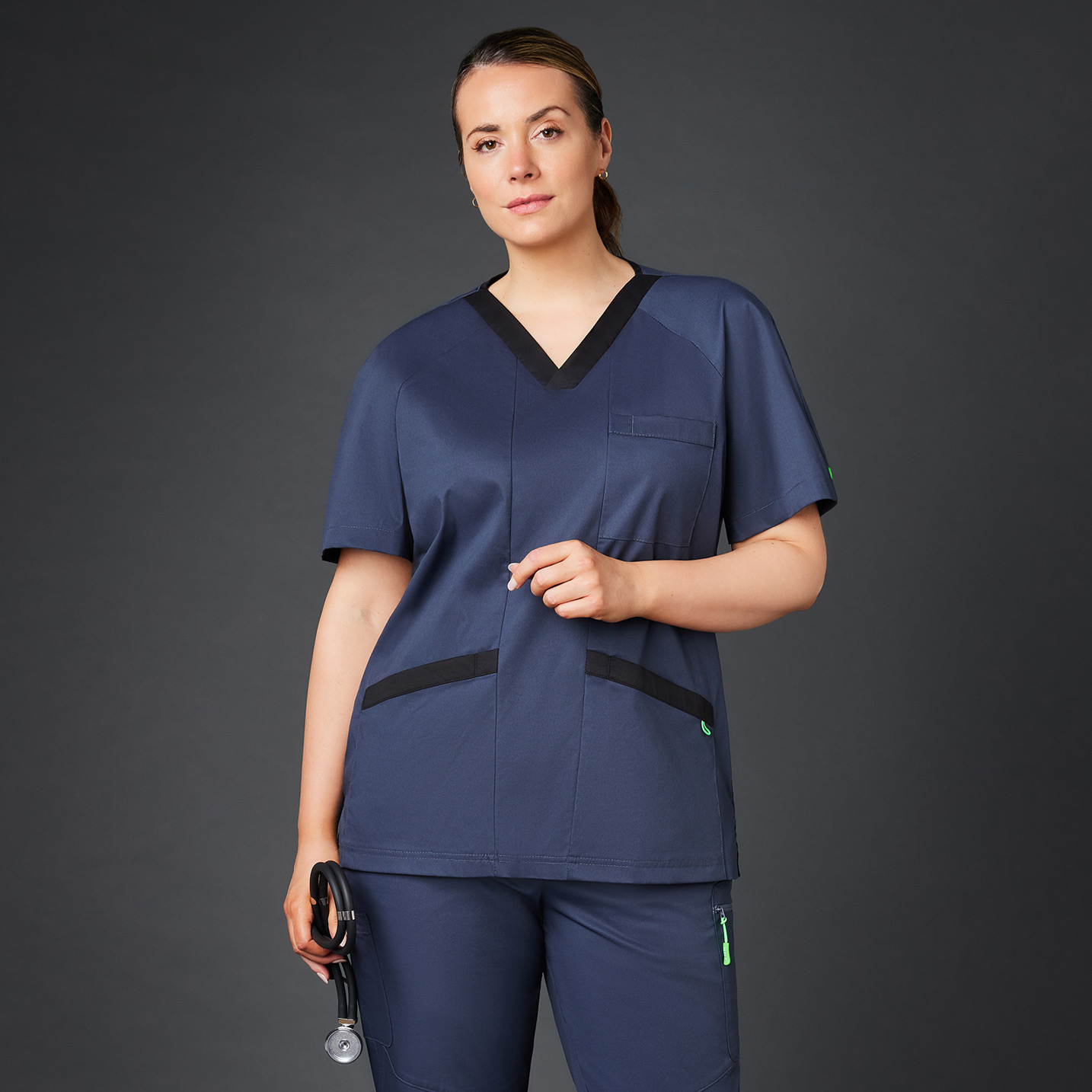 Next-Gen Antibacterial Active Koller Scrub Top, charcoal | NNT Uniforms