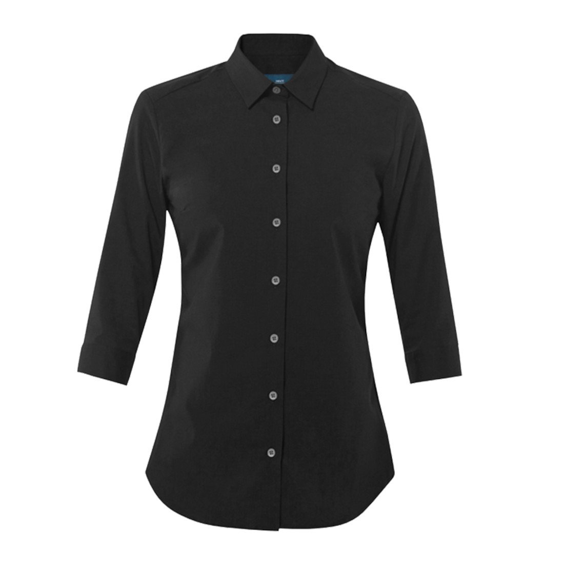 Stretch Cotton Blend 3/4 Slv Madem Shirt, black | NNT Uniforms