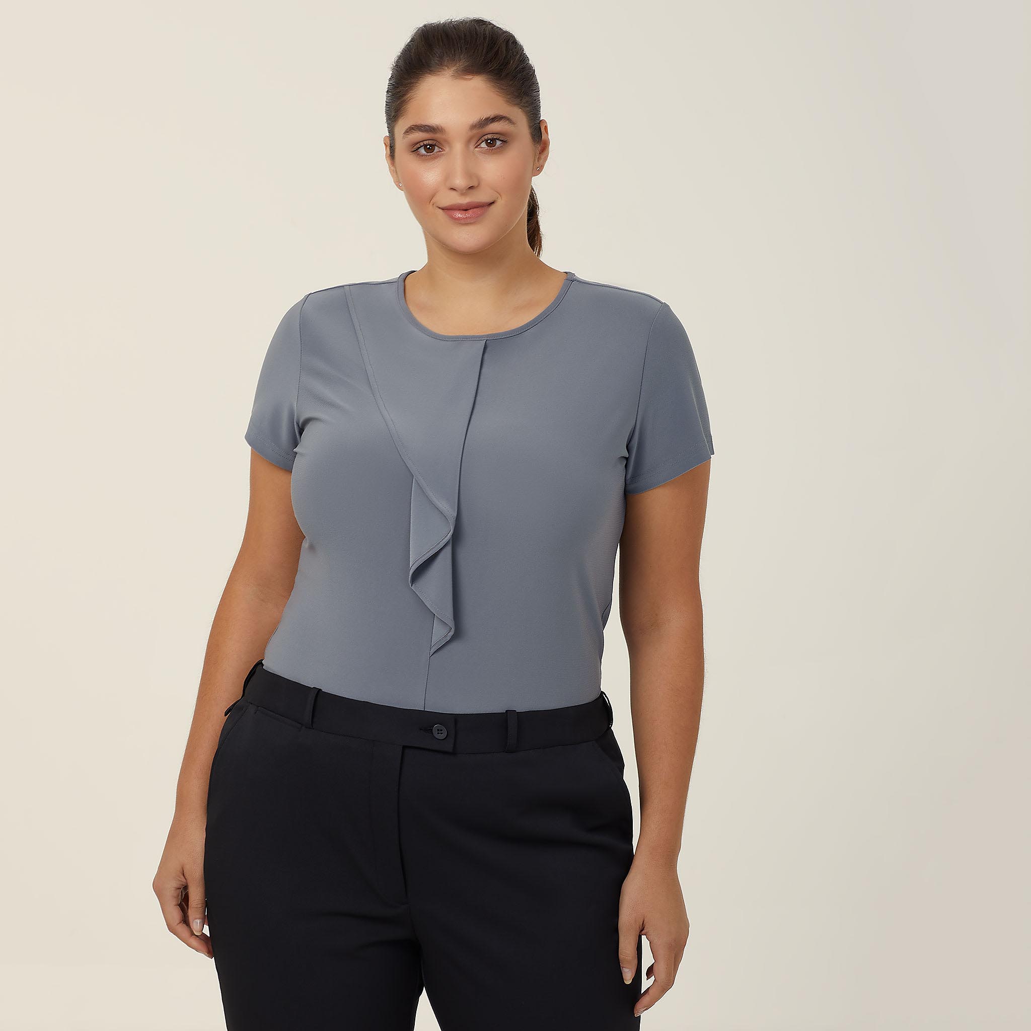 Soft Jersey Short Sleeve Round Neck T-Top, black | NNT Uniforms