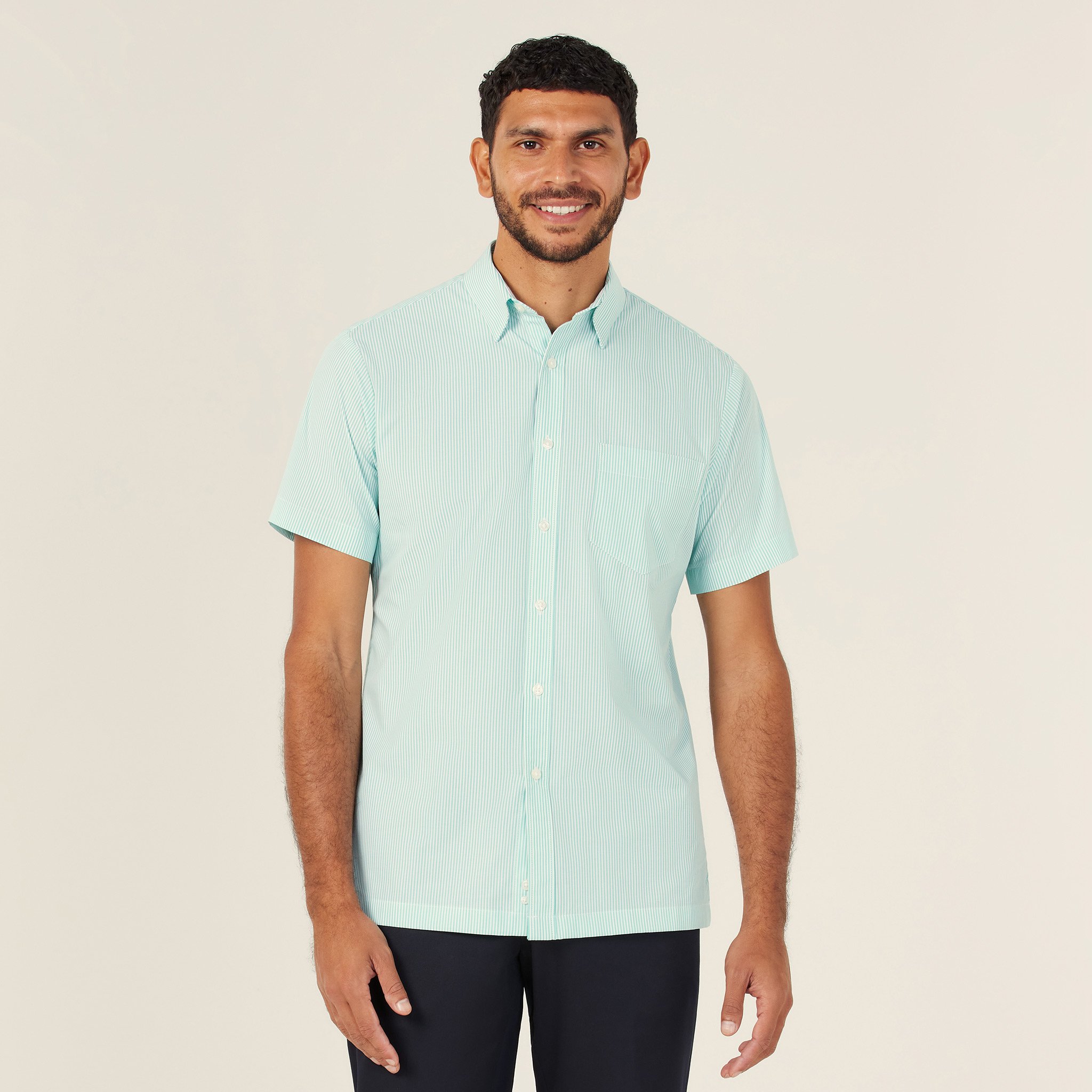 Short Sleeve Button Down Collar Shirt, green | NNT Uniforms